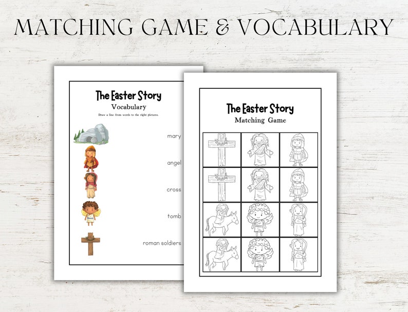 Easter Activities Pages, Easter Story for Kid, Sunday School Craft ...