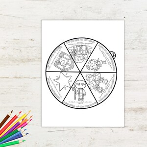 Birth of Jesus Coloring Wheel | Bible Story Activities | Printable ...