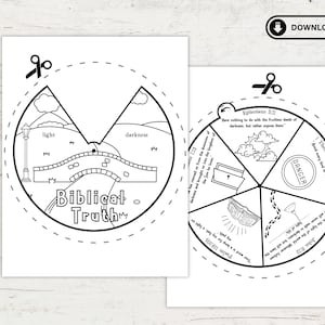 Biblical Truth Coloring Wheel | Bible Story Wheel | Printable Bible ...