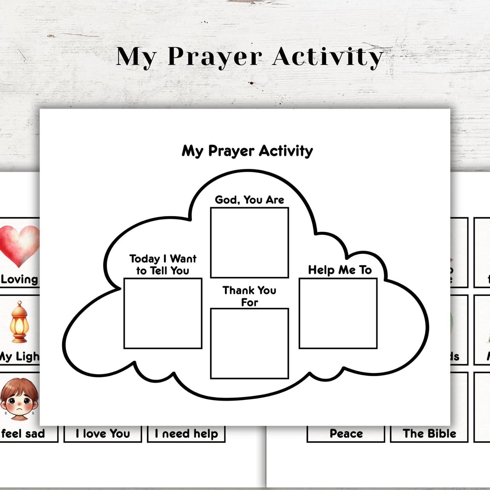Interactive Prayer Craft for Kids | Printable Bible Activity | Sunday ...