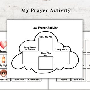 Interactive Prayer Craft for Kids | Printable Bible Activity | Sunday ...