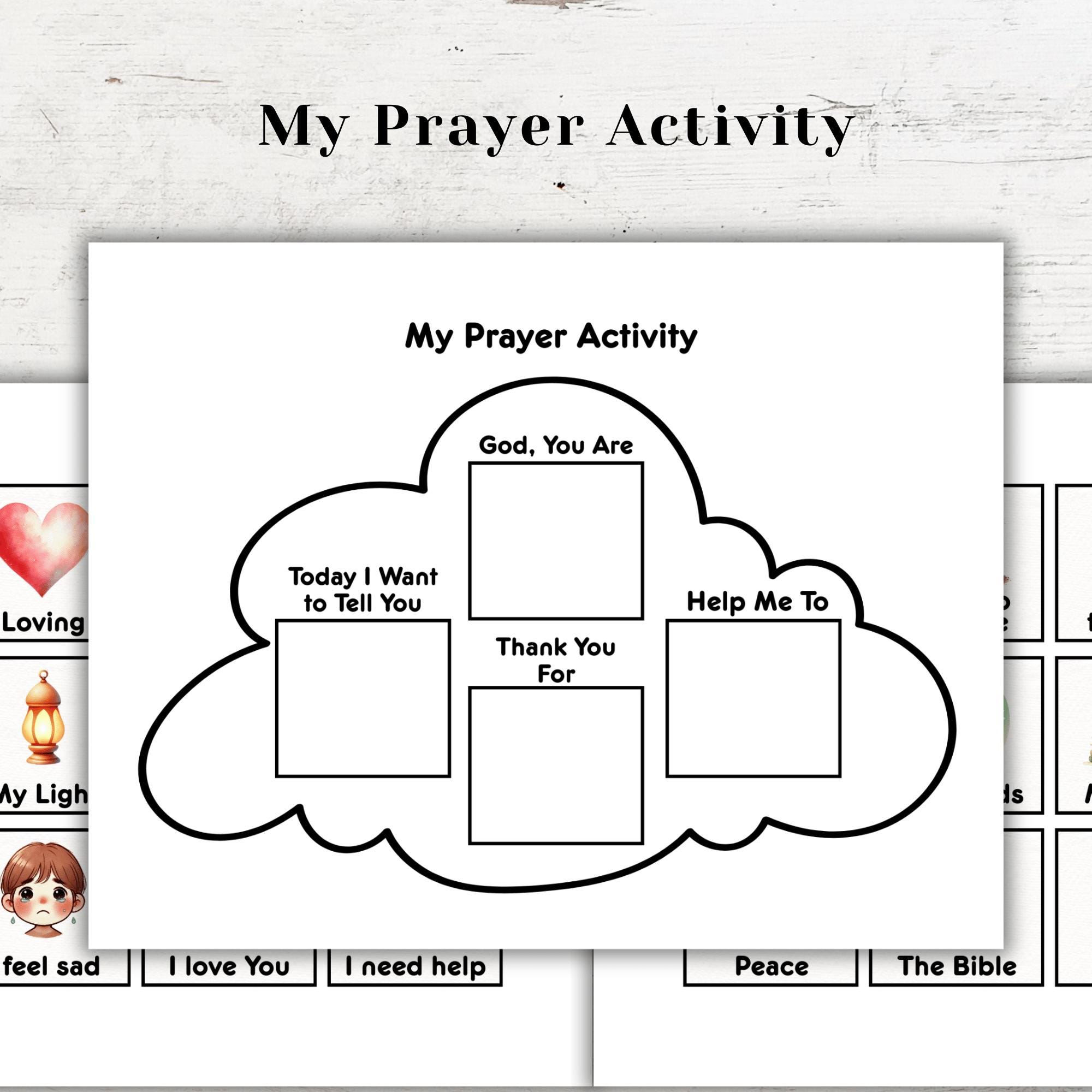 Interactive Prayer Craft for Kids | Printable Bible Activity | Sunday ...