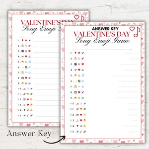 Valentines Day Song Emoji Game | Valentines Day Party Game | Valentines ...