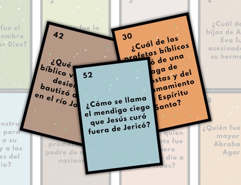 Bible Memory Game SPANISH | Match 54 Bible Characters | Printable Bible ...