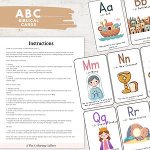 ABC Bible Scripture Flash Cards | Christian Alphabet Card Set | Kids ...