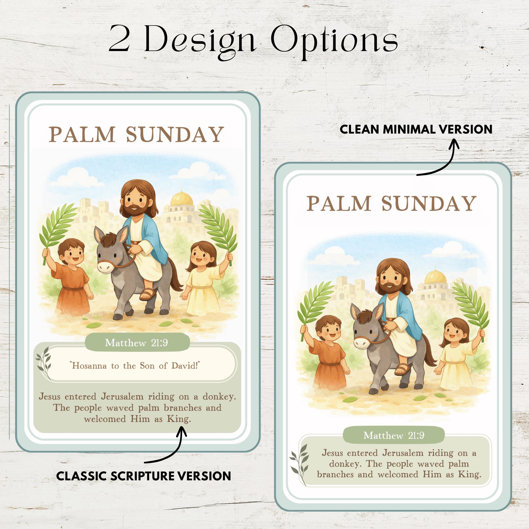 Holy Week Bible Story Cards for Kids, Easter Story Printable, 14 Holy ...