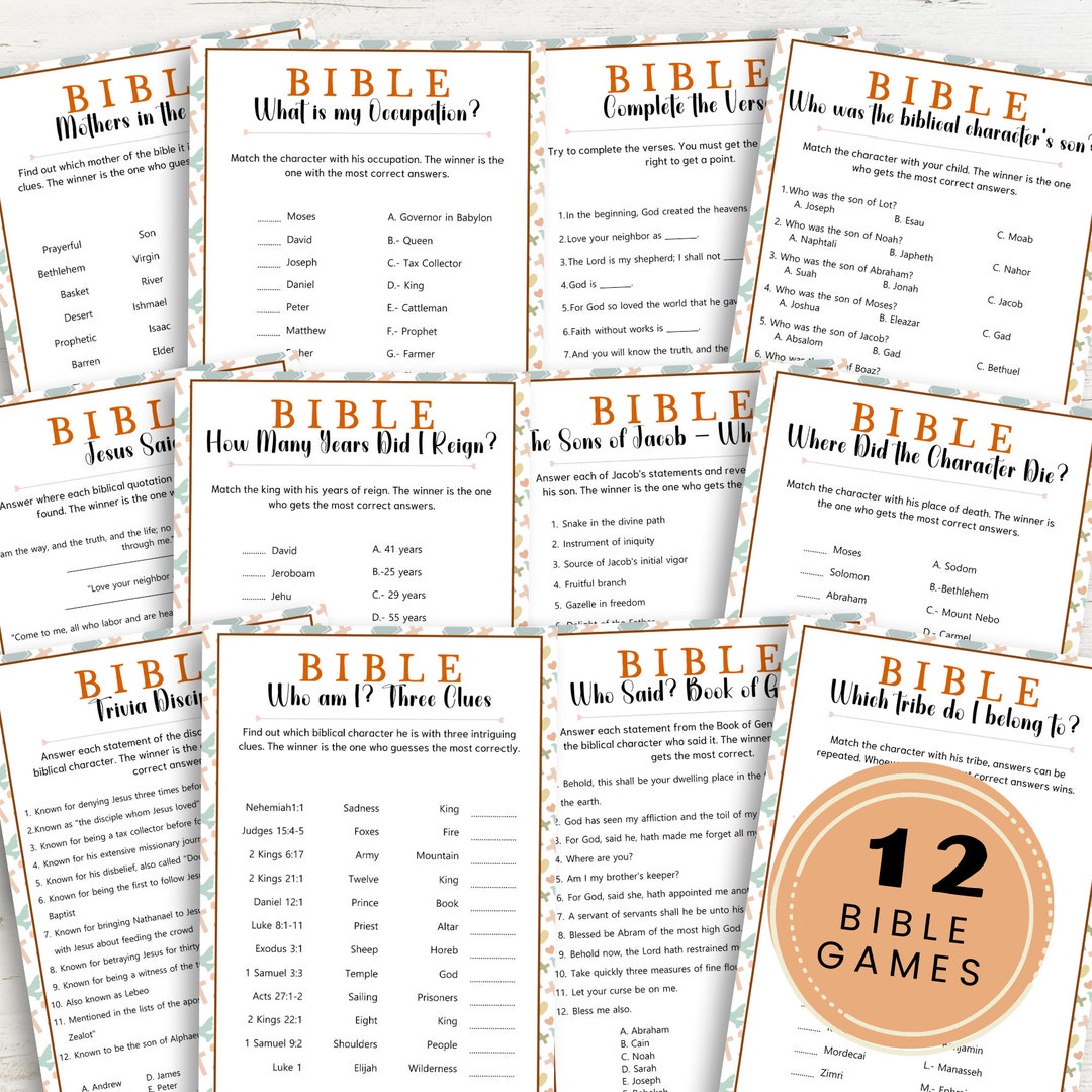 Bible Games Bundle | Bible Study Games | Bible Games for Adults | Bible ...