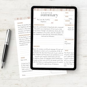 Printable Bible Chapter Summary Template: Organize Your Bible Study ...