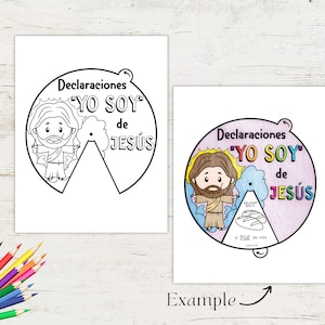 I Am Statements of Jesus Coloring Wheel IN SPANISH| Printable Bible ...
