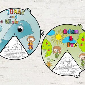 Coloring Wheel Bundle, Sunday School, Biblical Story, Coloring Wheel ...