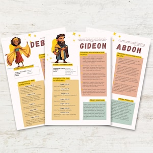 The 12 Judges of Israel, Bible Studies for Children, History of the 12 ...