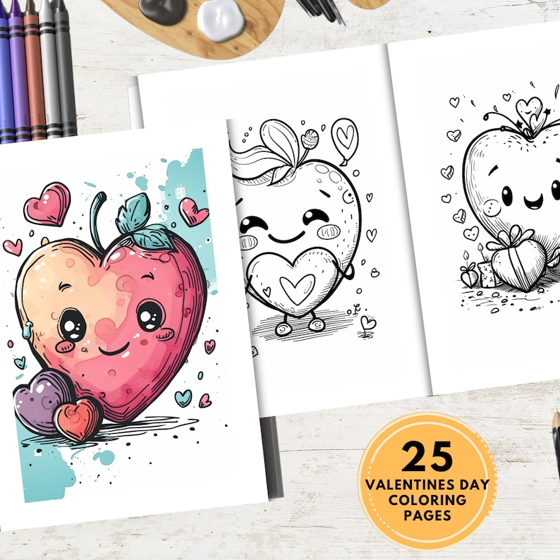 Valentines Day Heart Coloring Page Hearts Heart Coloring Page Color ...