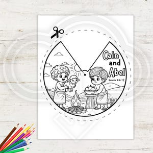 Cain and Abel Coloring Wheel | Bible Story Activity for Kids ...