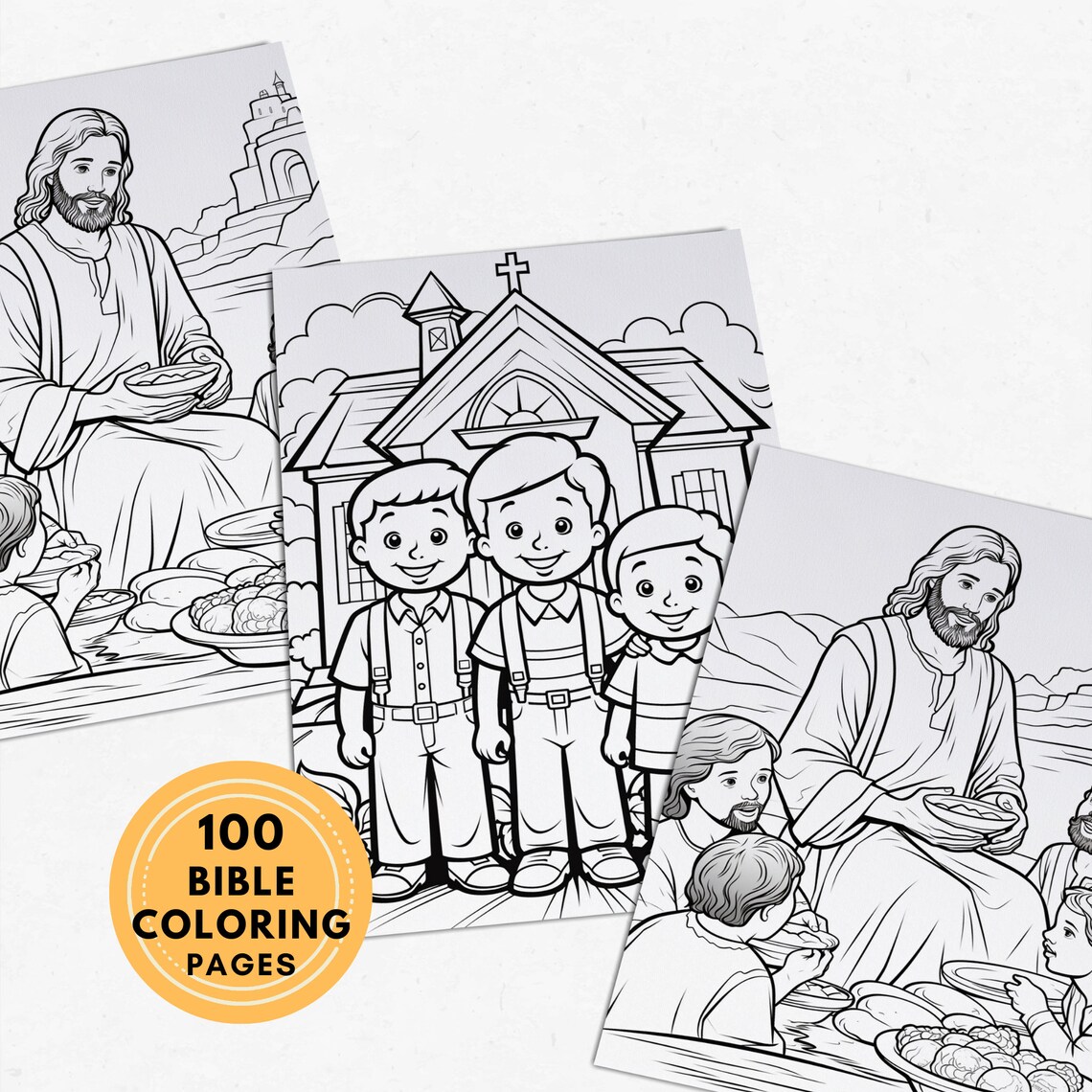 100 Bible Coloring Pages Bible Coloring Book Christian - Etsy