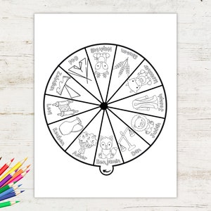 12 Tribes of Israel Coloring Wheel | Bible Story Wheel | Printable ...