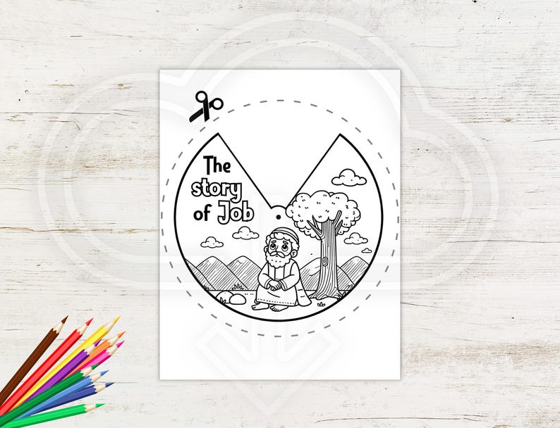 The Story of Job Coloring Wheel | Bible Story Activity for Kids ...