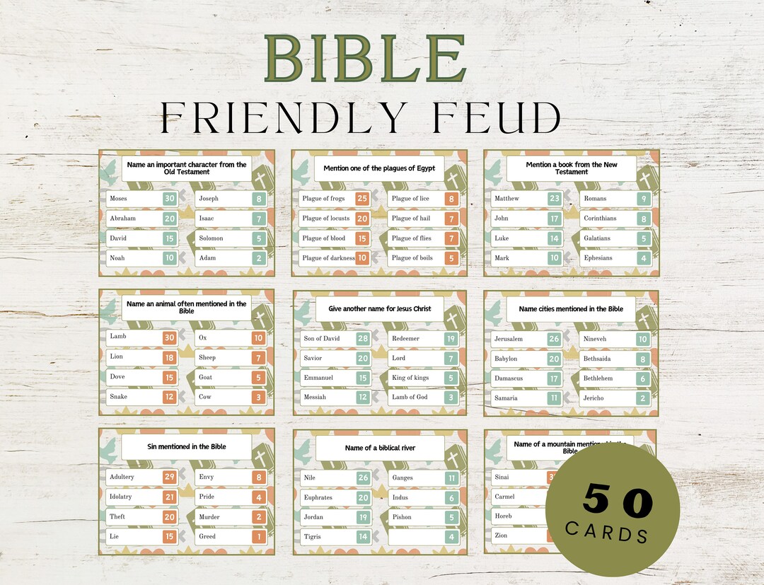Bible Feud Game | Bible Family Feud-style Game Show | Church Family ...