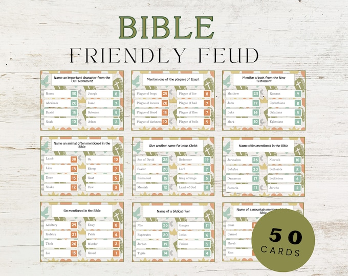 Bible Friendly Feud, Bible Games, Church Family Feud, Bible Family Feud ...