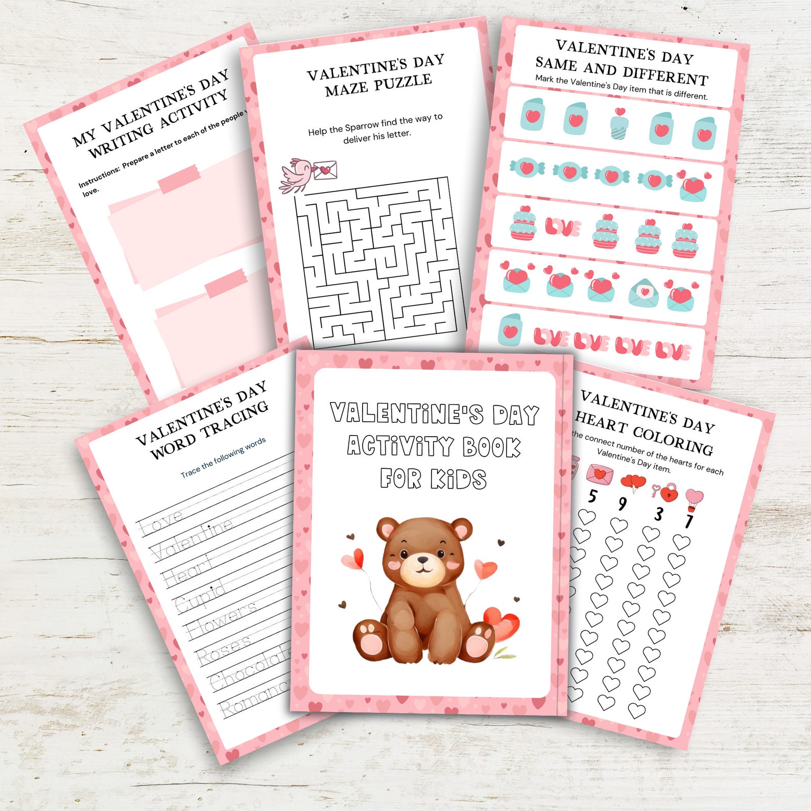 25 Printable Valentine's Day Kid's Activities Valentine's Day Bundle ...