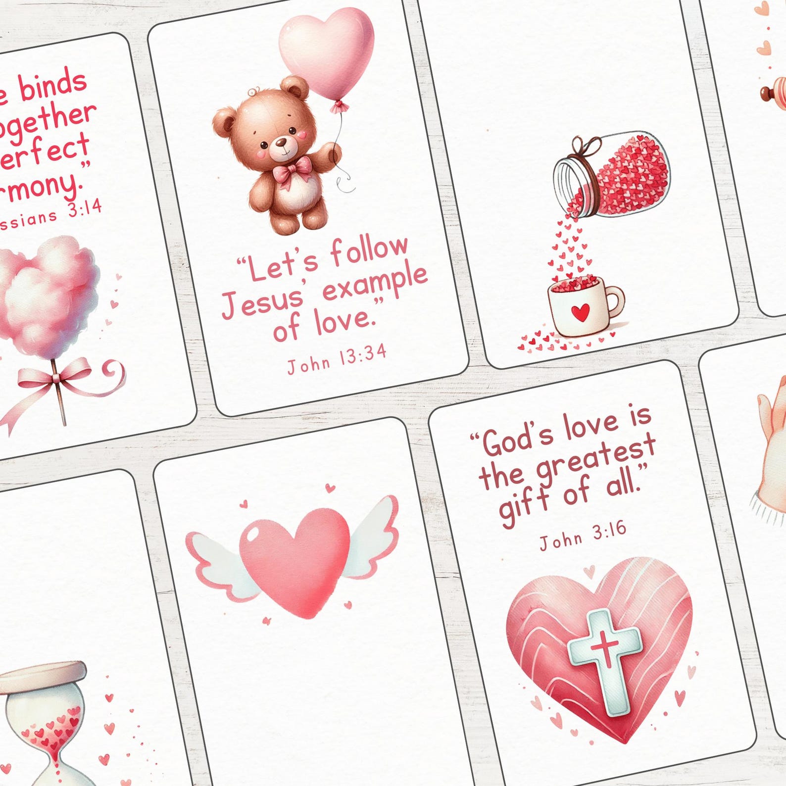 Valentine’s Day Bible Verse Cards, Christian Valentine Cards, Bible ...