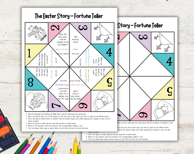 The Last Supper | Holy Week | Easter Story | Paper Fortune Teller ...