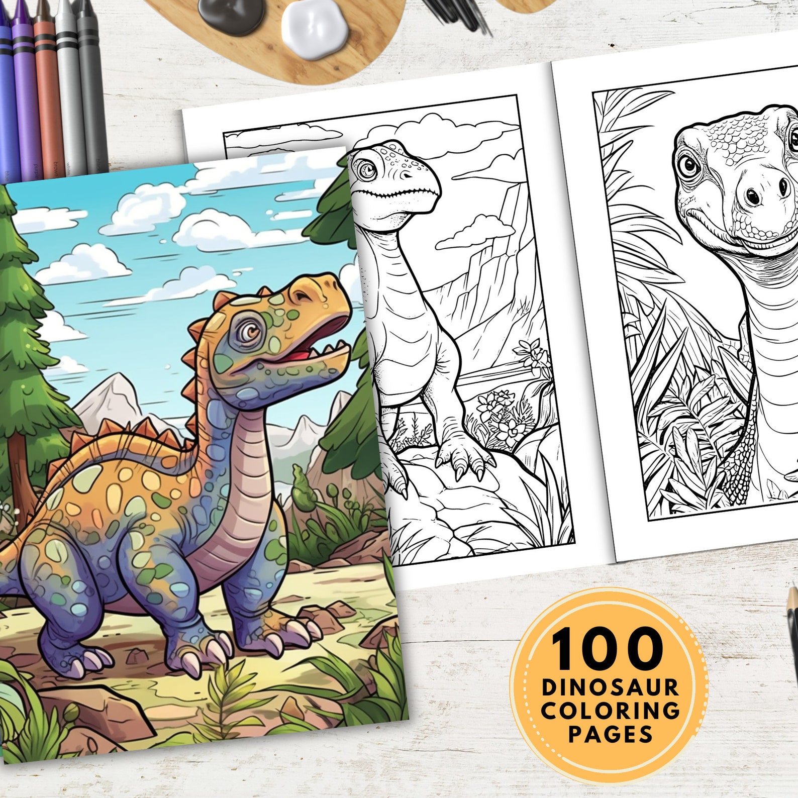 100 Awesome Dinosaur Coloring Pages for Kids Printable Dinosaur ...