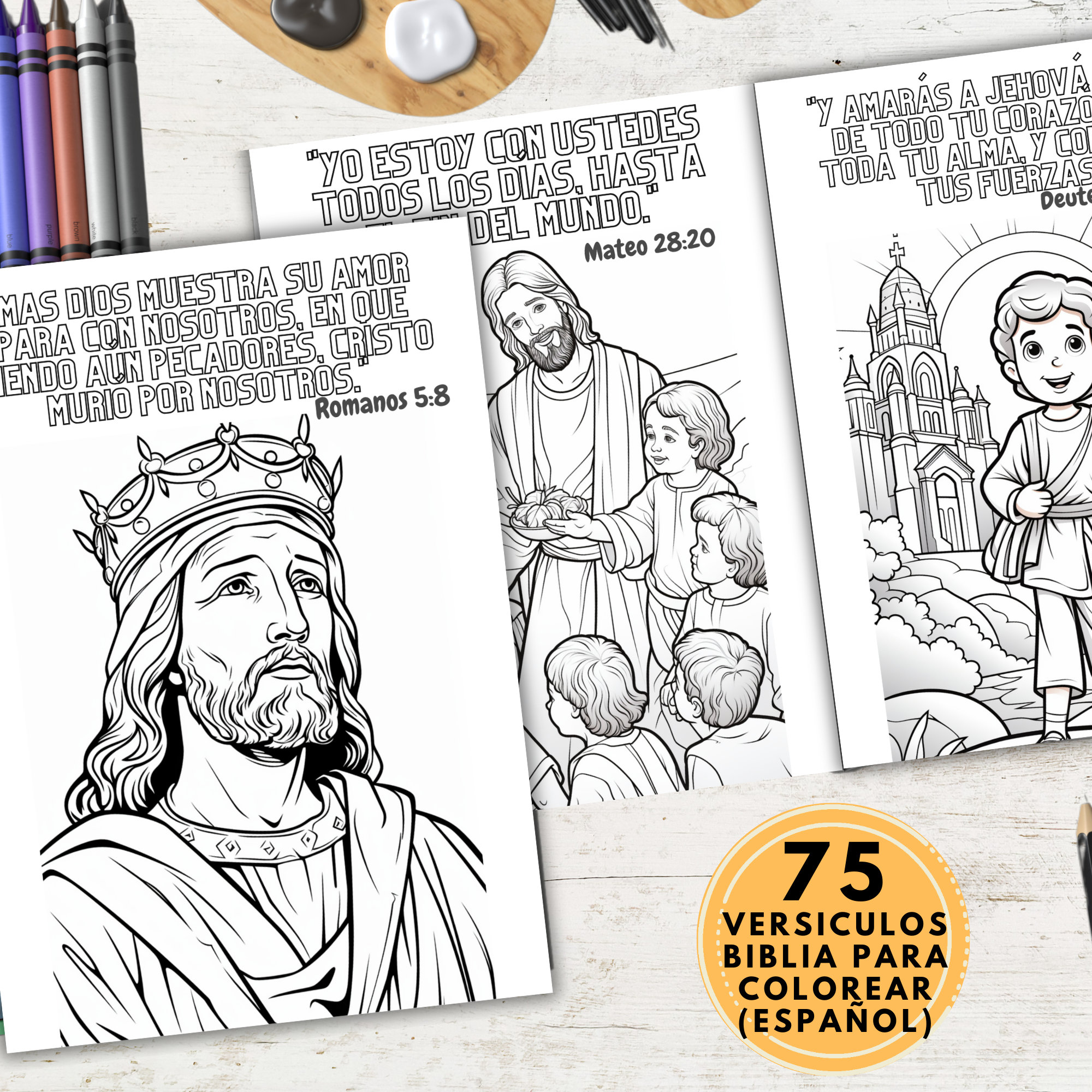 75 SPANISH Bible Verses to Color, Bible Verses to Color, Faith Based ...