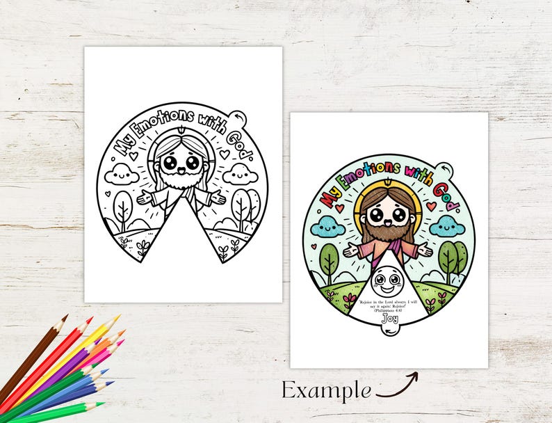 My Emotions With God Coloring Wheel Bible Activity Bible Lesson Sunday ...