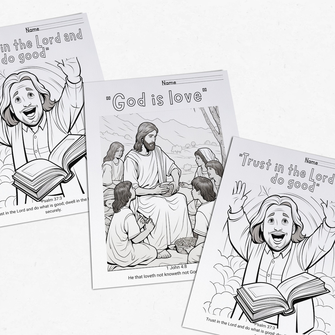 Bible Verse Coloring Book, Bible Verse Coloring Pages, Faith Based ...