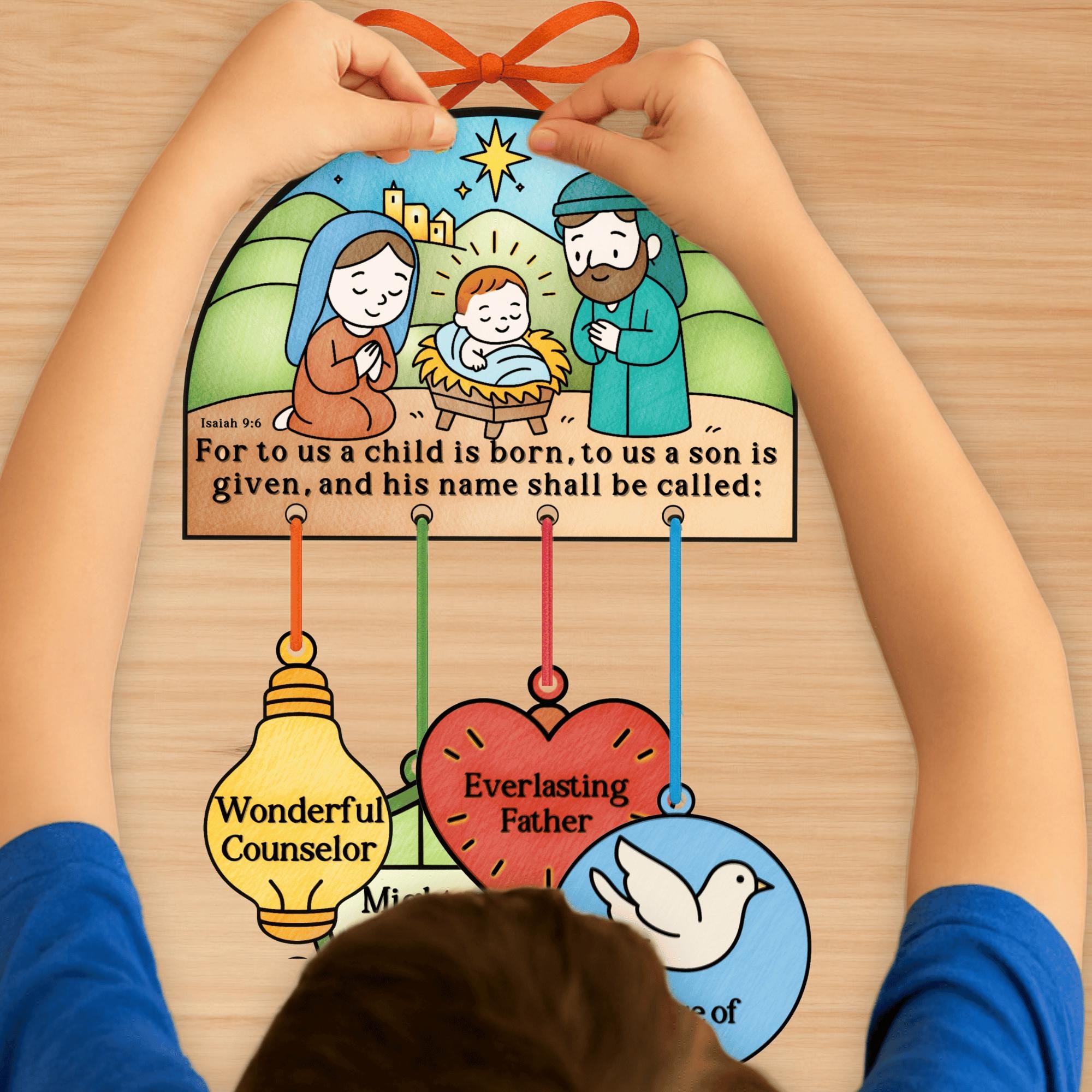 Names of Jesus Christmas Craft | Isaiah 9:6 Nativity Bible Activity ...
