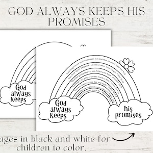 God's Promises | Rainbow Craft | Sunday School Lesson | Kids Printable ...