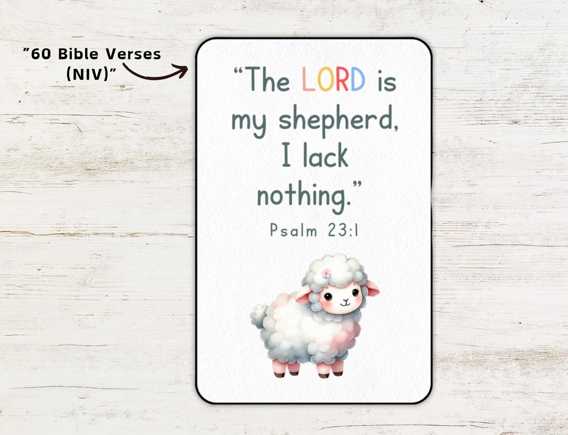 60 Bible Verse Cards | Scripture Memorization Cards | Bible Verses for ...