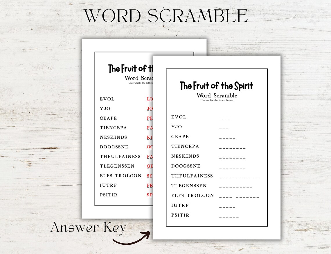 Fruit of the Spirit Activity Pages for Kids, Printable Kids Bible Verse ...