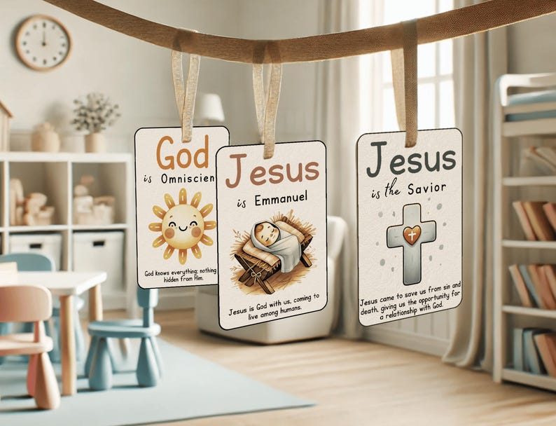 Attributes of God and Jesus Flashcards for Kids | Christian Education ...
