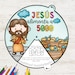 Jesus Feeds 5,000 Coloring Wheel IN SPANISH, Jesus Miracle Coloring ...