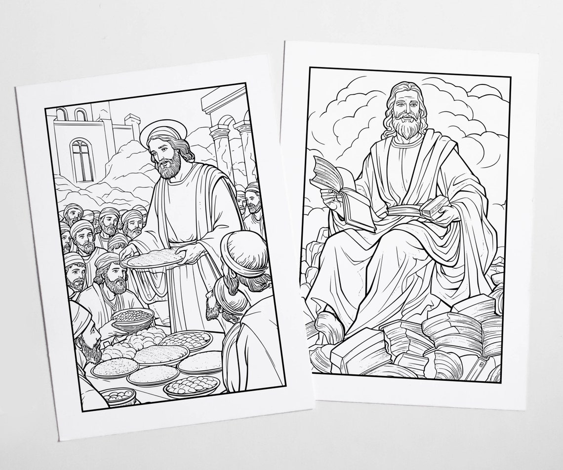 100 Bible Coloring Pages / Bible Coloring Book / Christian Coloring ...