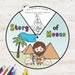 Story of Moses Coloring Wheel, Bible Coloring Wheel, Printable Bible ...