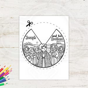 Joseph and His Brothers Coloring Wheel | Bible Story Activity for Kids ...