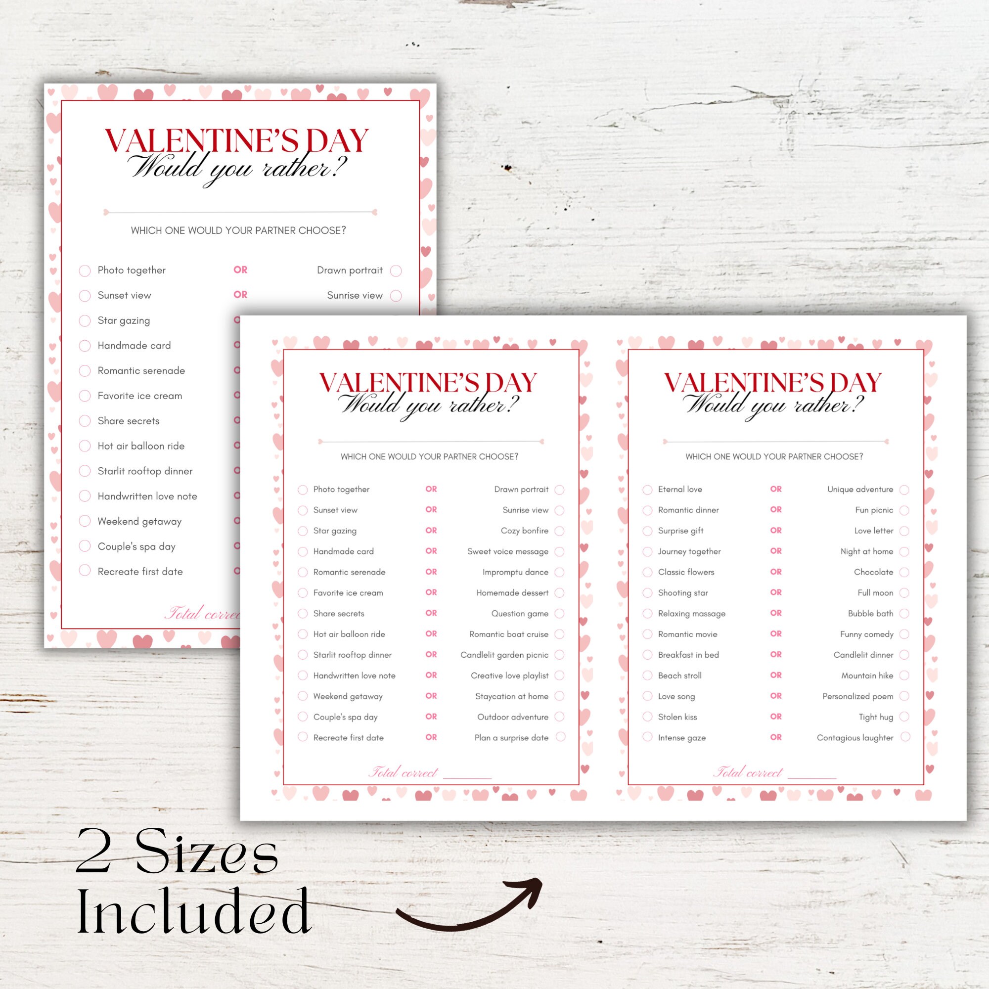 Valentines Day Would You Rather Game Valentines Day This or That Game ...