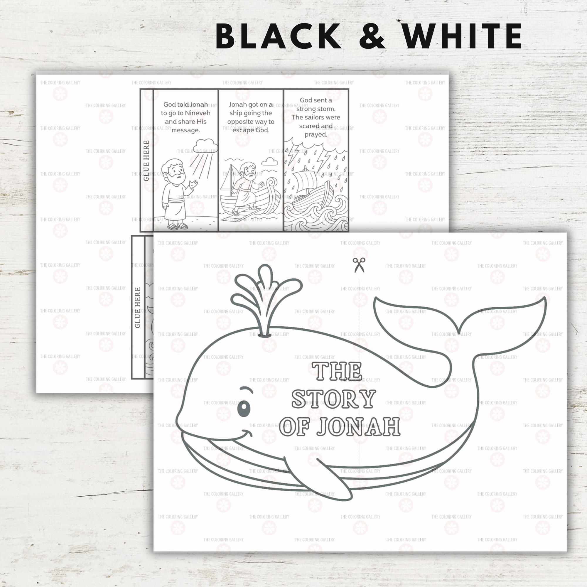 Jonah and the Whale Craft, Bible Story Activity for Kids, Sunday School ...