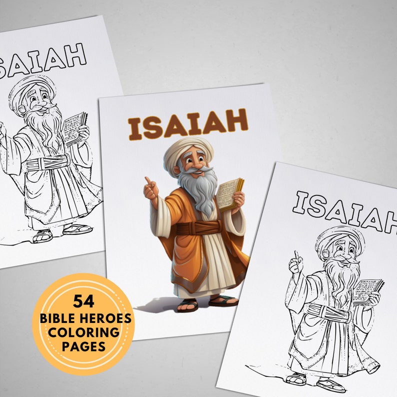 54 Biblical Heroes Coloring Pages Bible Coloring Book - Etsy