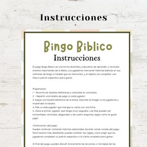 Bible Bingo SPANISH, Bible Stories Bingo, Bible Activity for Kids ...