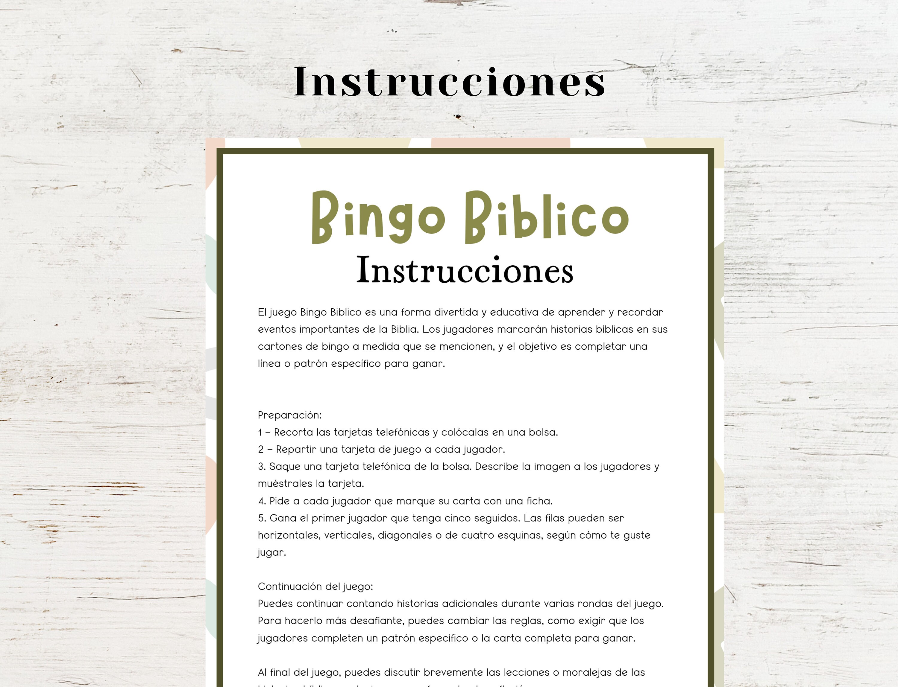 Bible Bingo SPANISH, Bible Stories Bingo, Bible Activity for Kids ...