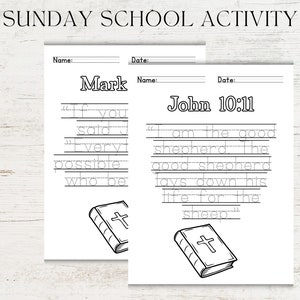 100 Bible Verses Tracing Sheets | Teach Bible Verses | Kids Bible ...