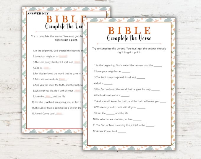 Bible Games, How Well Do You Know Jesus Game, Bible Games for Kids ...