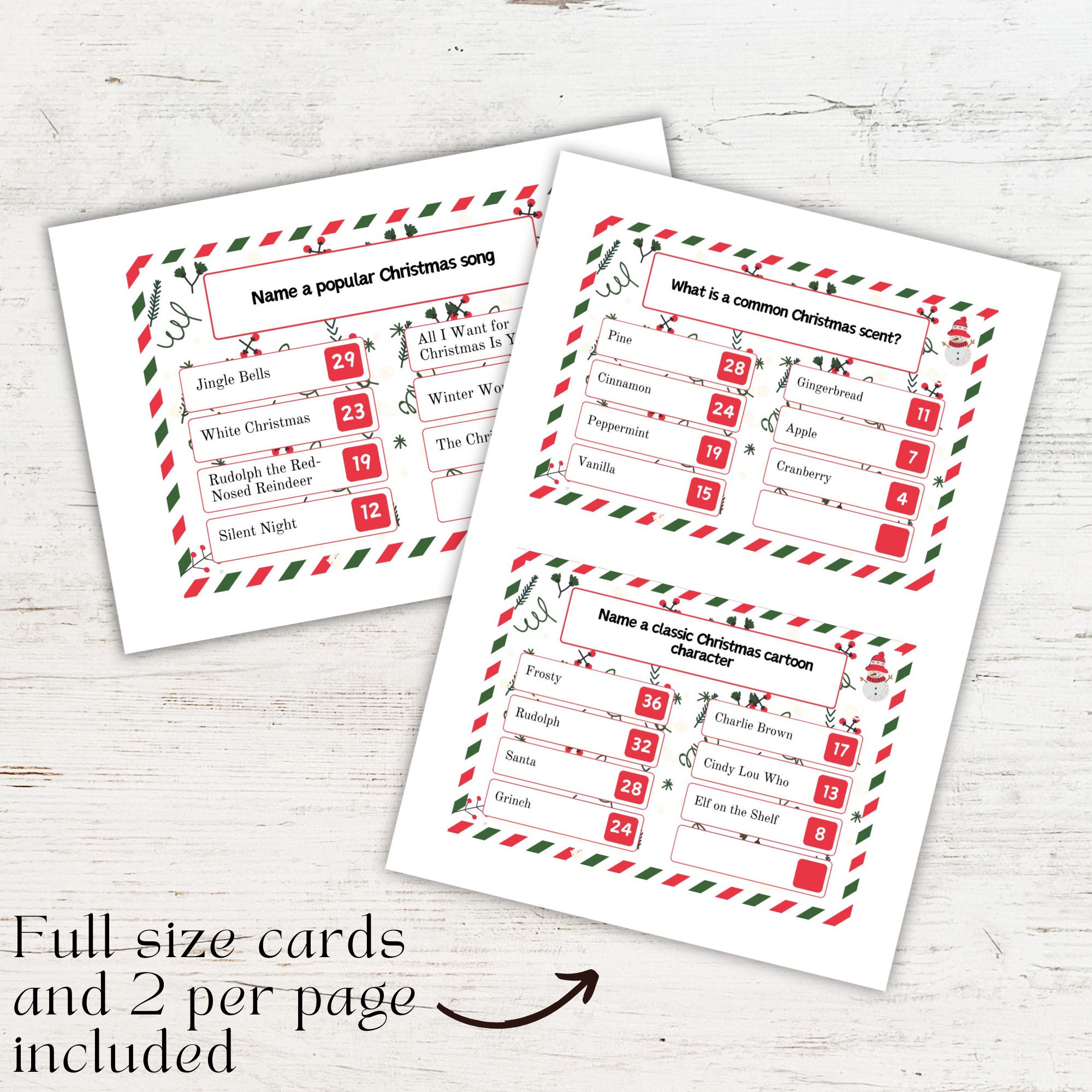 Christmas Friendly Feud | Printable Christmas Game | Christmas Activity ...