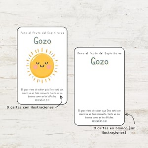 Fruits of the Spirit Cards - IN SPANISH | Christian Activity for Kids ...