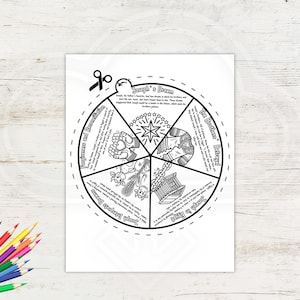 Joseph and His Brothers Coloring Wheel | Bible Story Activity for Kids ...