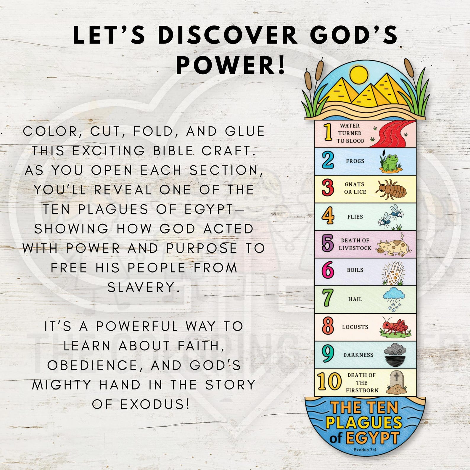 Ten Plagues of Egypt Folding Surprise Bible Craft | Printable Bible ...