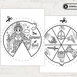 Armor of God Coloring Wheel | Bible Activity | Bible Lesson | Sunday ...
